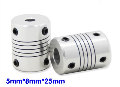 Stepper Motor 5x8x25mm Flexible Coupling Coupler / Shaft Couplings 5 mm ...